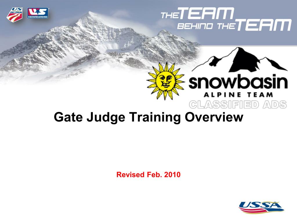 PPT - Gate Judge Training Overview PowerPoint Presentation, free ...