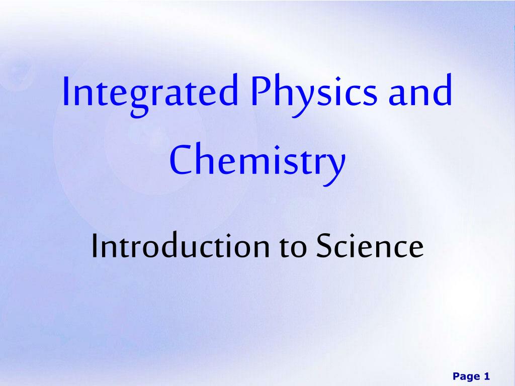 PPT - Integrated Physics and Chemistry PowerPoint Presentation, free ...