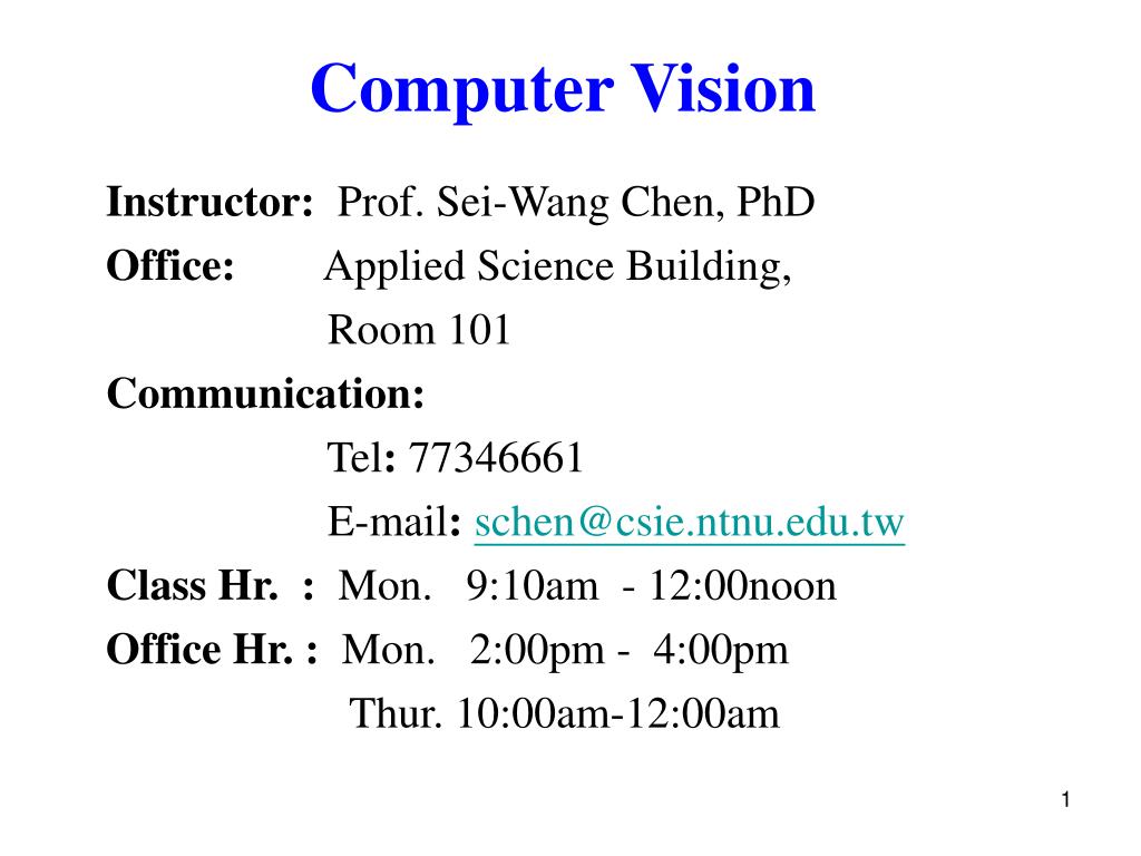 PPT - Computer Vision PowerPoint Presentation, free download - ID:3764123