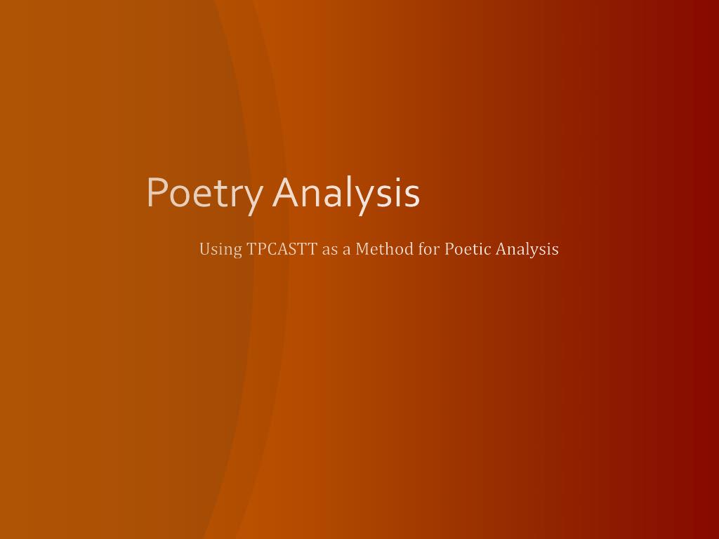 PPT - Poetry Analysis PowerPoint Presentation, free download - ID:3764348