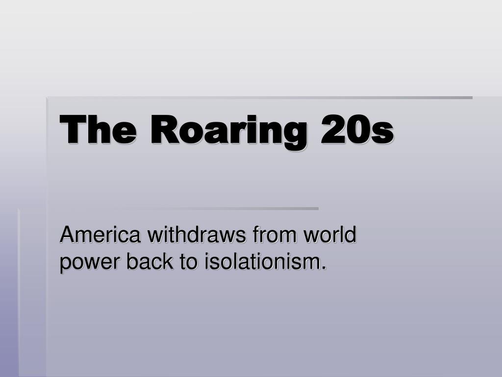 PPT - The Roaring 20s PowerPoint Presentation, free download - ID:3764856