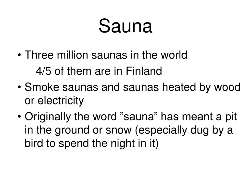 PPT - Sauna PowerPoint Presentation, free download - ID:3766131