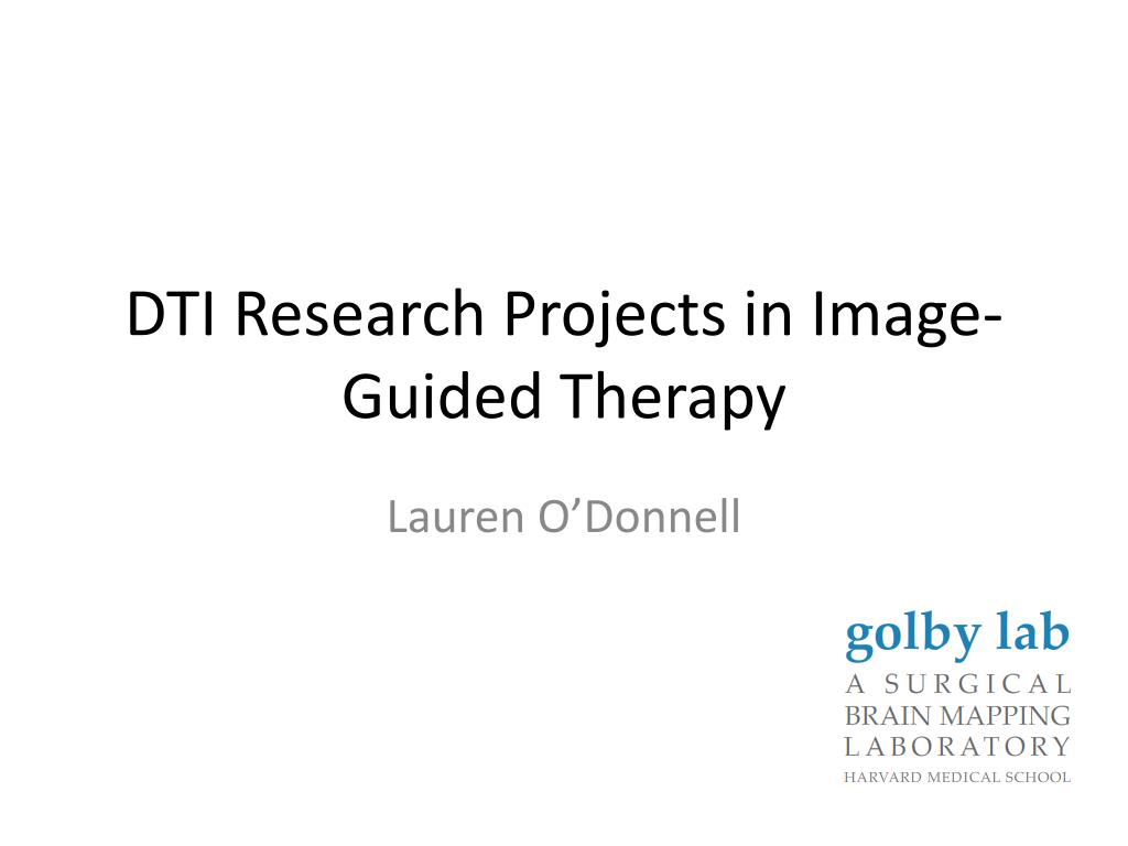 PPT - DTI Research Projects in Image-Guided Therapy PowerPoint ...