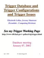 PPT - Database Trigger PowerPoint Presentation, free download - ID:3651514