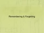 PPT - Remembering and Forgetting PowerPoint Presentation, free download ...