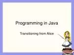 PPT - Structure Programming Programming in Java PowerPoint Presentation - ID:4677992