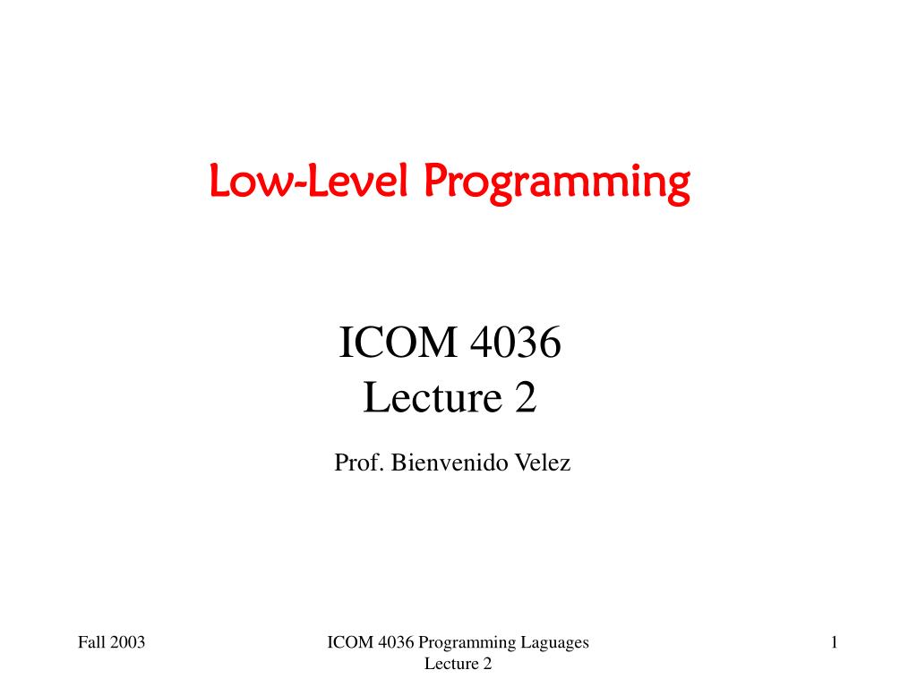 PPT - Low-Level Programming PowerPoint Presentation, free download - ID ...