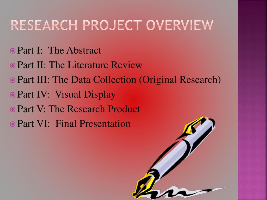 PPT - Research PROJECT OVERVIEW PowerPoint Presentation, free download ...