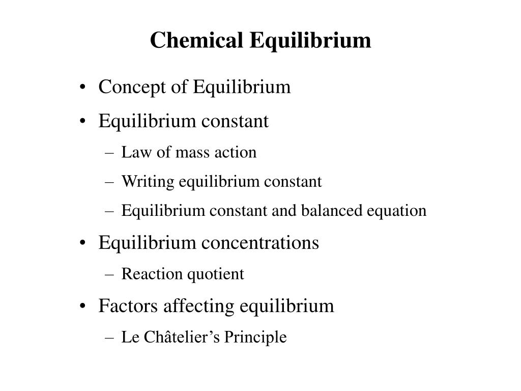 PPT - Chemical Equilibrium PowerPoint Presentation, free download - ID ...