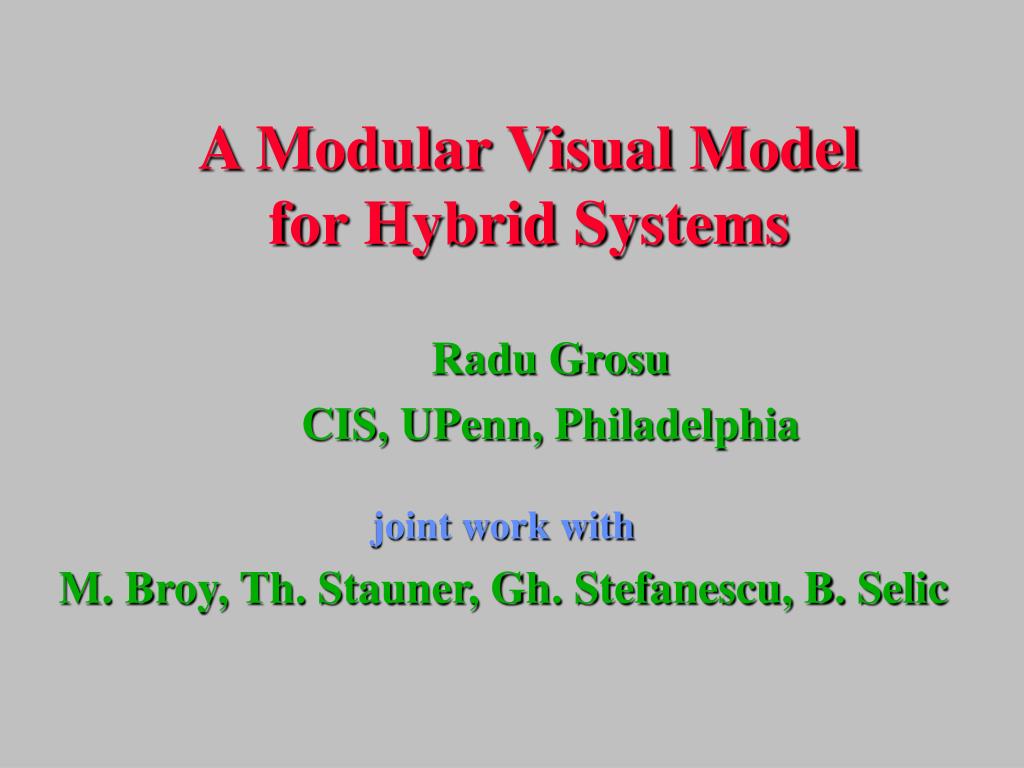 PPT - A Modular Visual Model for Hybrid Systems PowerPoint Presentation ...