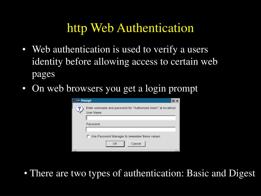 PPT - http Web Authentication PowerPoint Presentation, free download ...