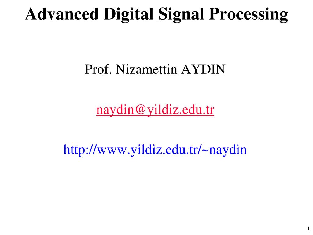 PPT - Advanced Digital Signal Processing PowerPoint Presentation, free ...