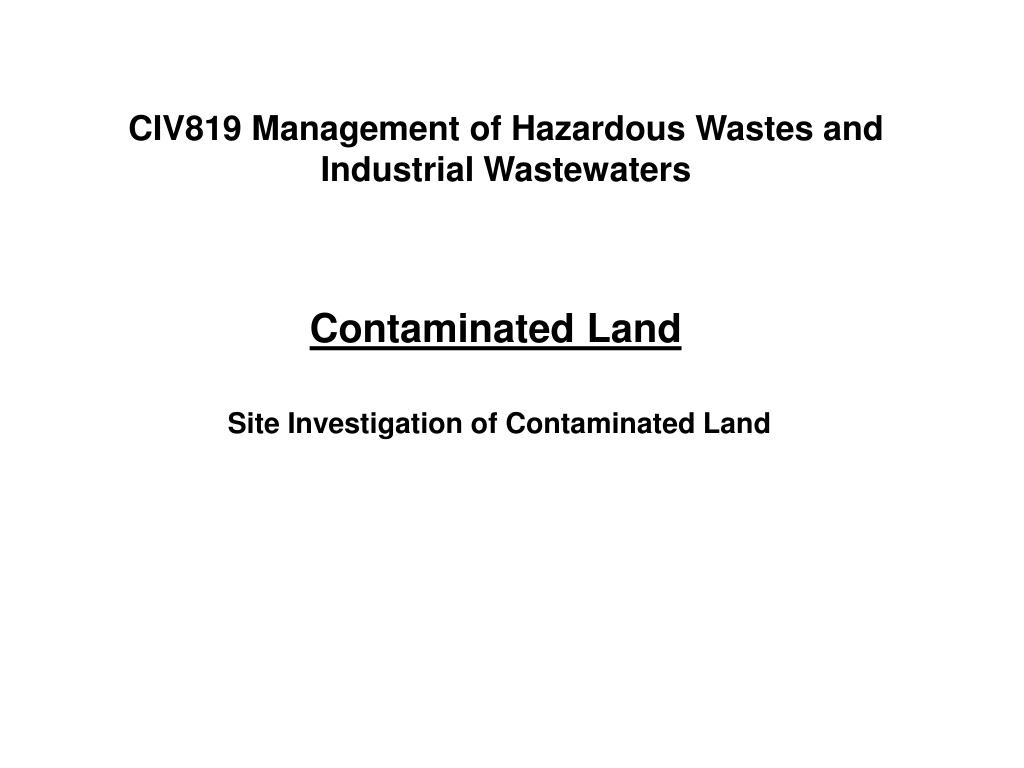 PPT - Contaminated Land PowerPoint Presentation, free download - ID:3785364