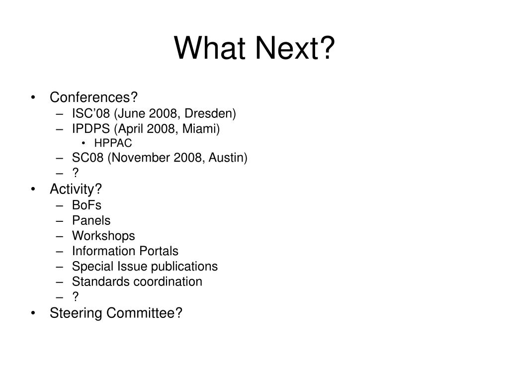 PPT - What Next? PowerPoint Presentation, free download - ID:3786741