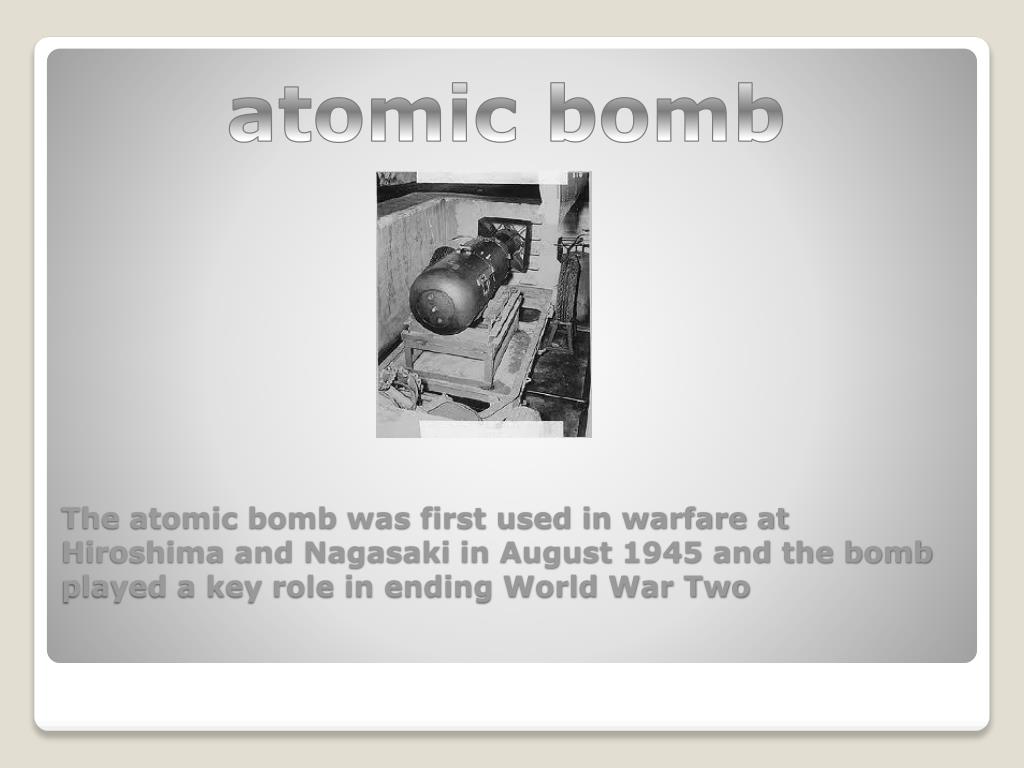 PPT - atomic bomb PowerPoint Presentation, free download - ID:3787068