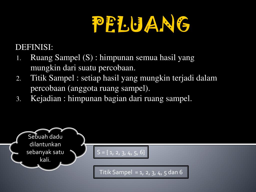 PPT - PELUANG PowerPoint Presentation, free download - ID:3787346