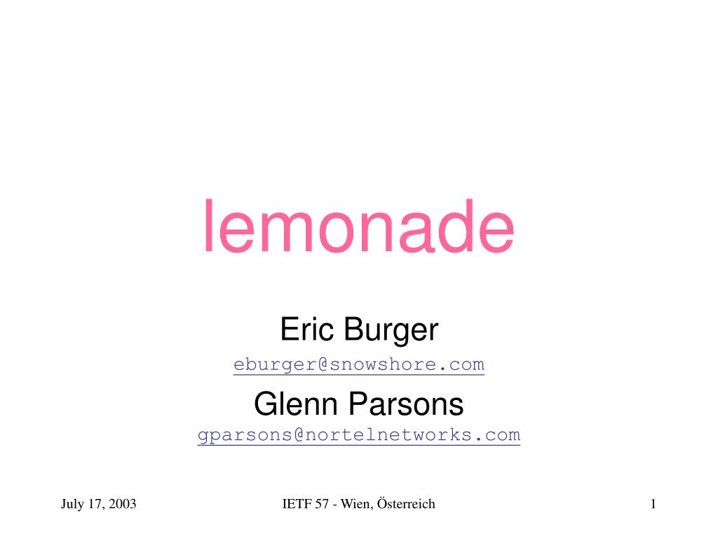 PPT - lemonade PowerPoint Presentation, free download - ID:3787997