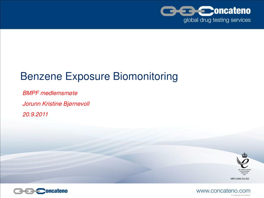 PPT - Benzene Exposure Biomonitoring PowerPoint Presentation, free ...