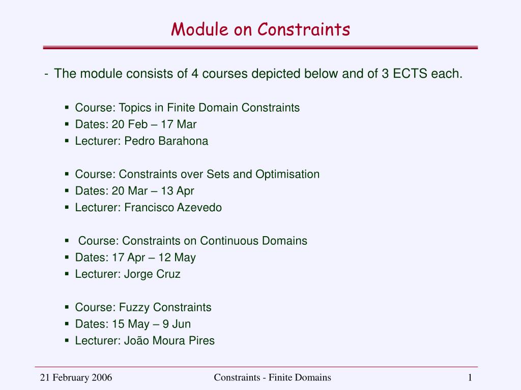 PPT - Module on Constraints PowerPoint Presentation, free download - ID ...