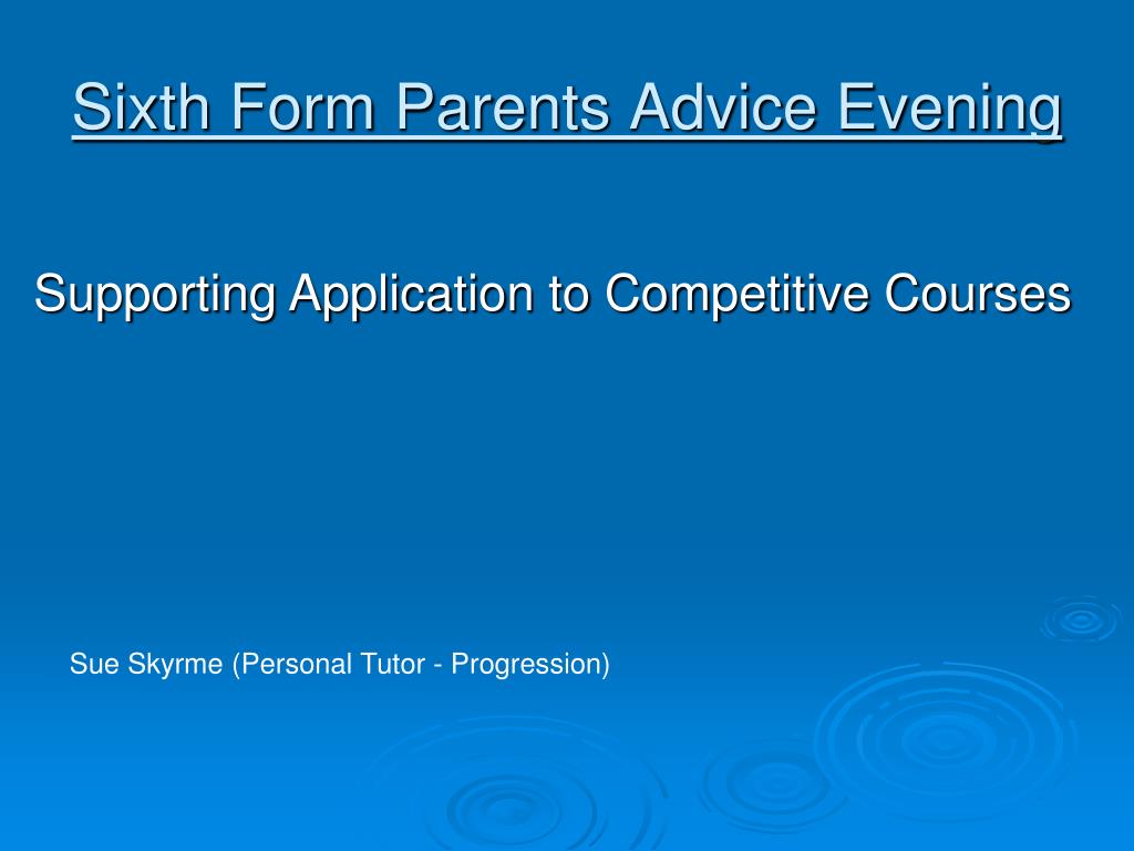 PPT - Sixth Form Parents Advice Evening PowerPoint Presentation, free ...