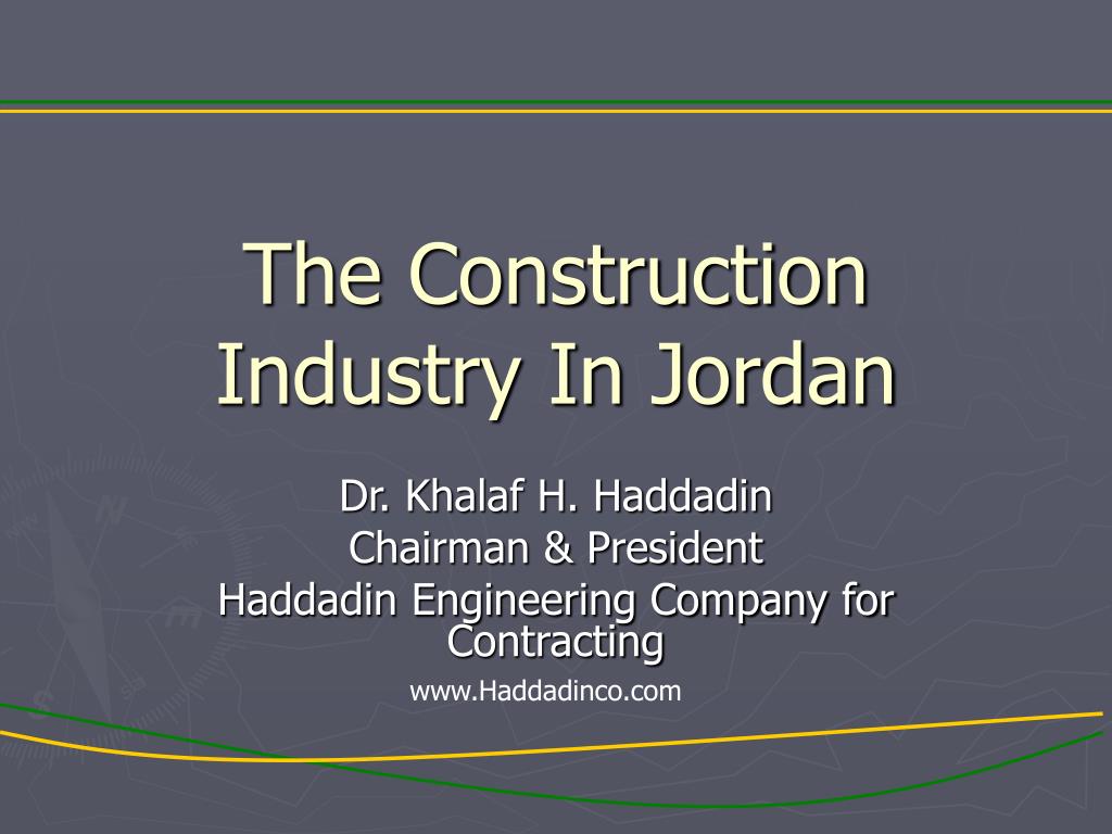 PPT - The Construction Industry In Jordan PowerPoint Presentation, free ...