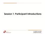 PPT - Participant Introductions & Workshop Objectives PowerPoint ...