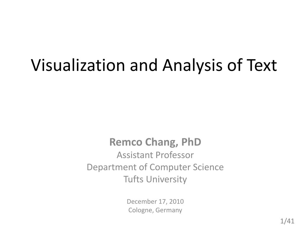 PPT - Visualization and Analysis of Text PowerPoint Presentation, free ...