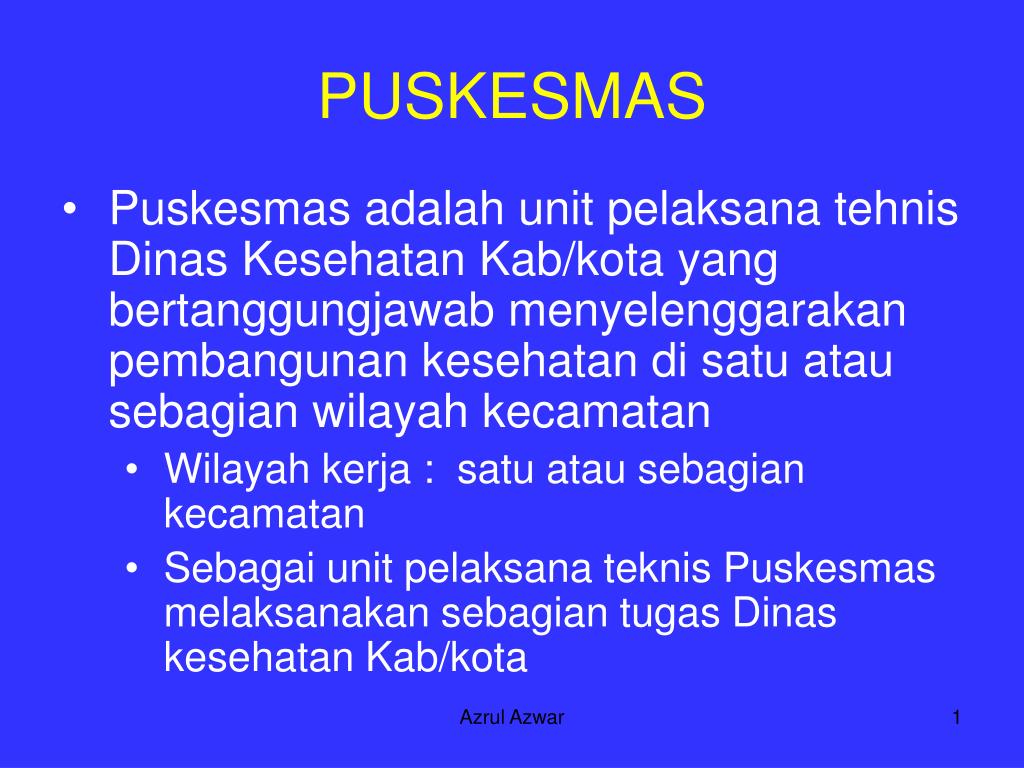 PPT - PUSKESMAS PowerPoint Presentation, free download - ID:3795421