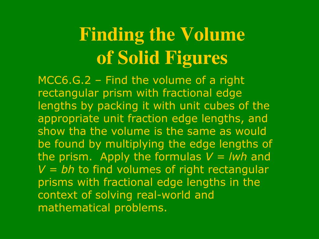 PPT - Finding the Volume of Solid Figures PowerPoint Presentation, free ...