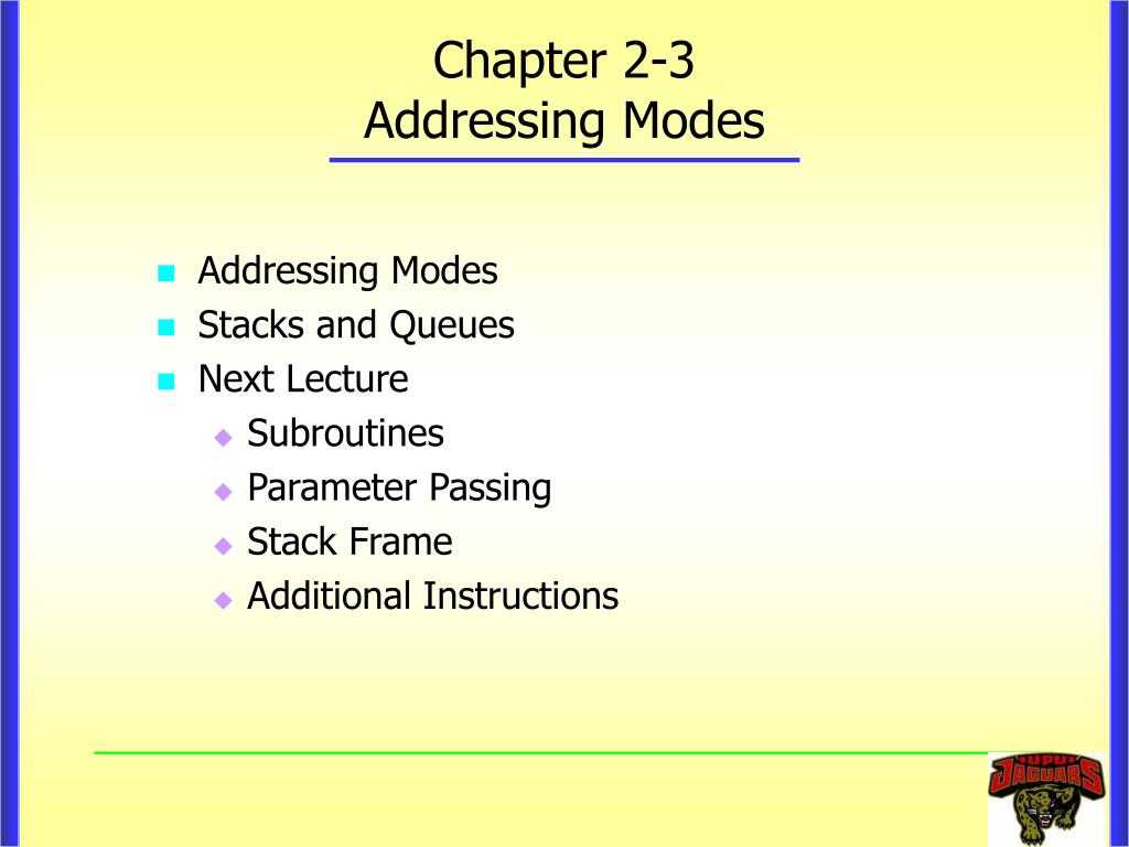 PPT - Chapter 2-3 Addressing Modes PowerPoint Presentation, free ...