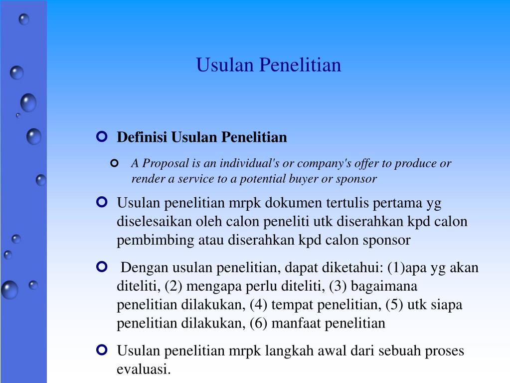 PPT - Usulan Penelitian PowerPoint Presentation, free download - ID:3804825