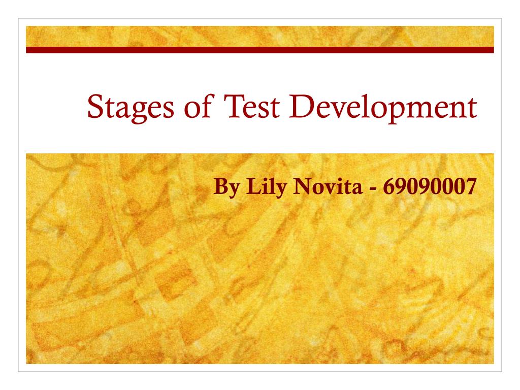 PPT - Stages of Test Development PowerPoint Presentation, free download ...