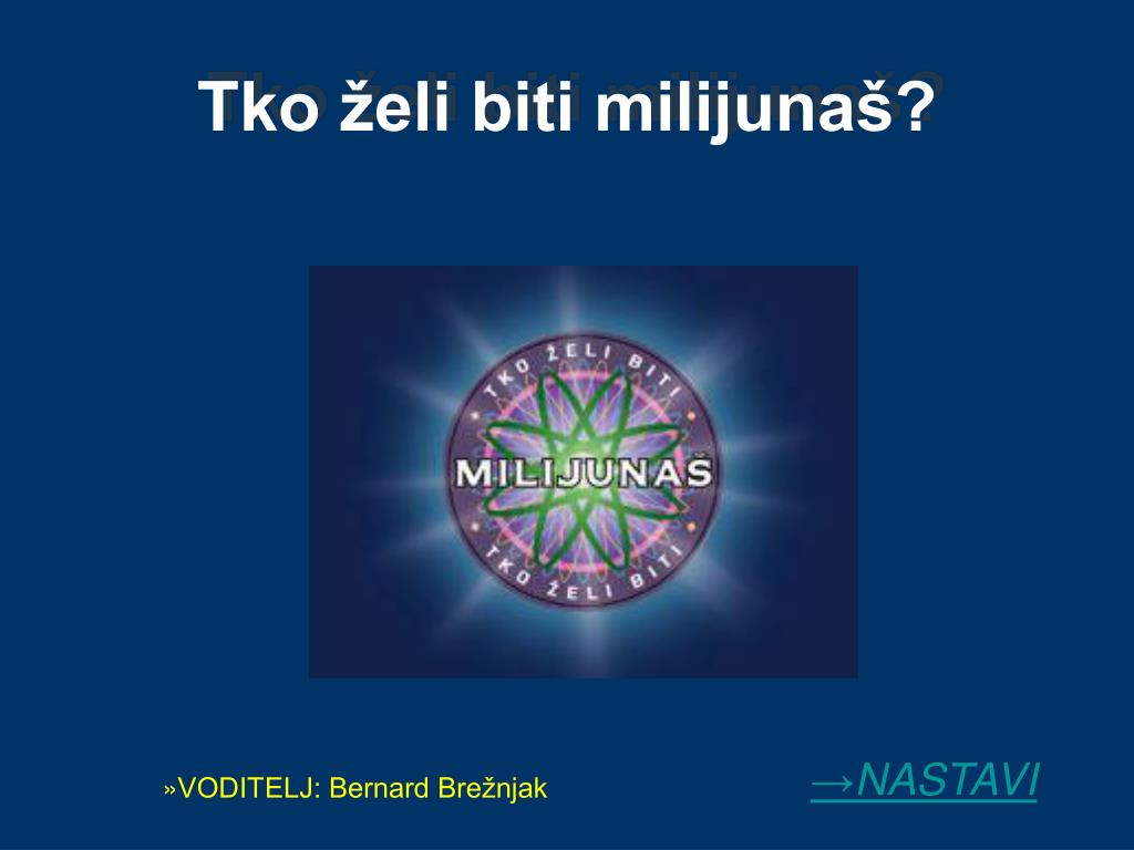 PPT - Tko želi biti milijunaš? PowerPoint Presentation, free download ...