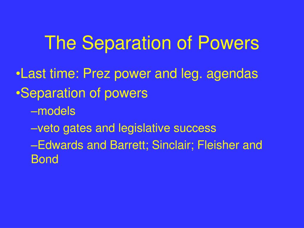 PPT - The Separation of Powers PowerPoint Presentation, free download ...