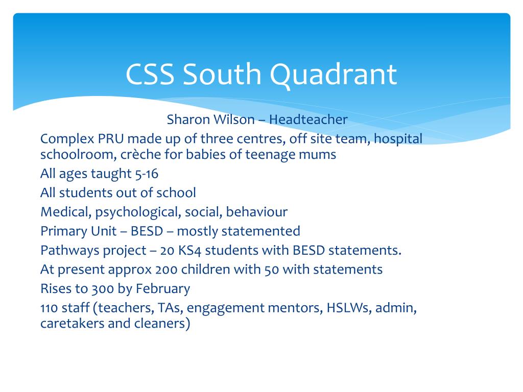 PPT - CSS South Quadrant PowerPoint Presentation, free download - ID ...