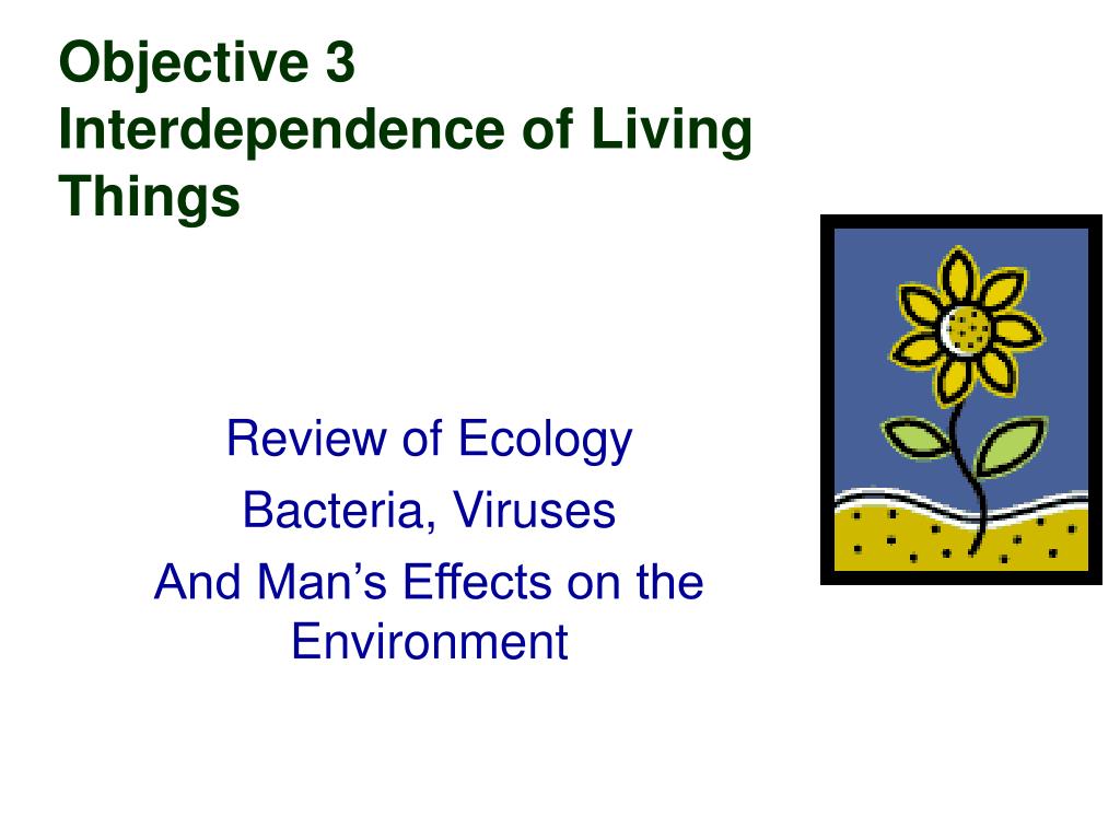PPT - Objective 3 Interdependence of Living Things PowerPoint ...