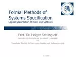 PPT - Formal Specification - Techniques for the unambiguous ...