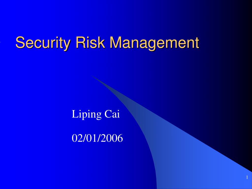 PPT - Security Risk Management PowerPoint Presentation, free download ...