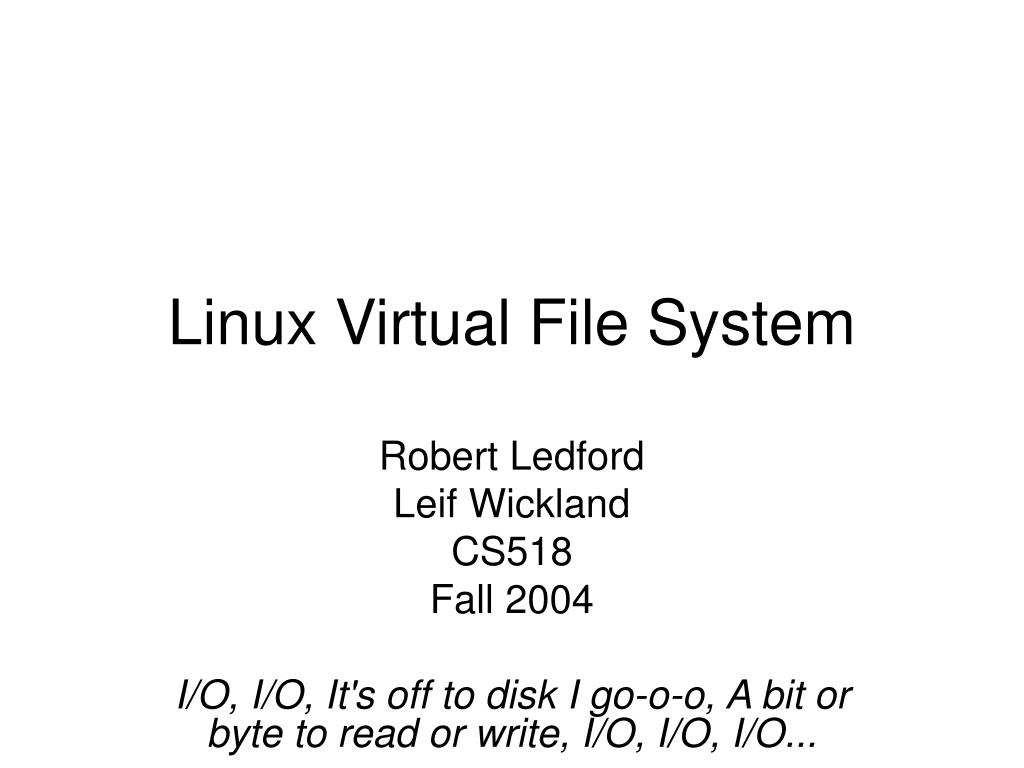 PPT - Linux Virtual File System PowerPoint Presentation, free download ...