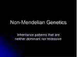 PPT - Non- Mendelian genetics PowerPoint Presentation, free download ...