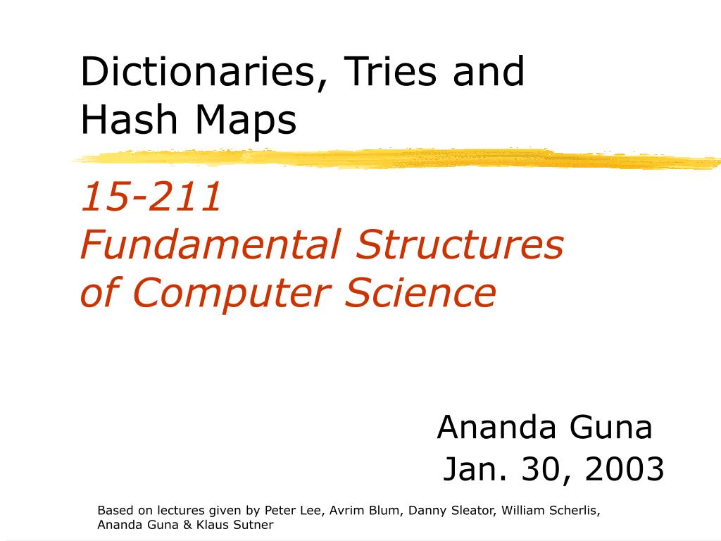 PPT - 15-211 Fundamental Structures of Computer Science PowerPoint ...