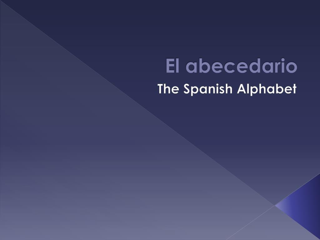 PPT - El abecedario PowerPoint Presentation, free download - ID:3818207