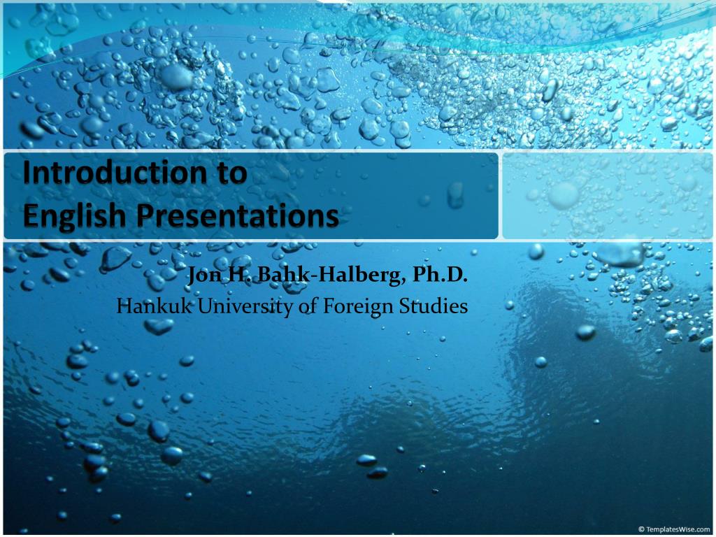 PPT - Introduction to English Presentations PowerPoint Presentation ...