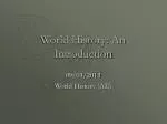 PPT - INTRODUCTION TO WORLD HISTORY PowerPoint Presentation, free ...