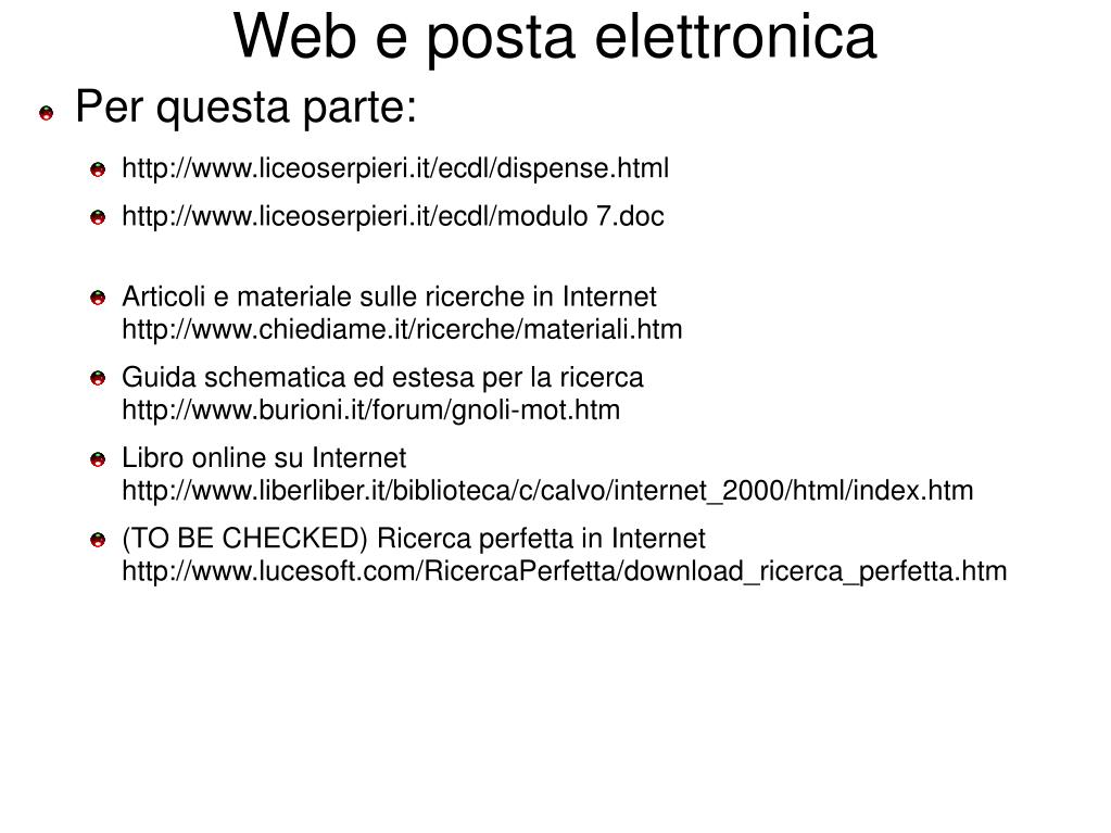 PPT - Web e posta elettronica PowerPoint Presentation, free download ...