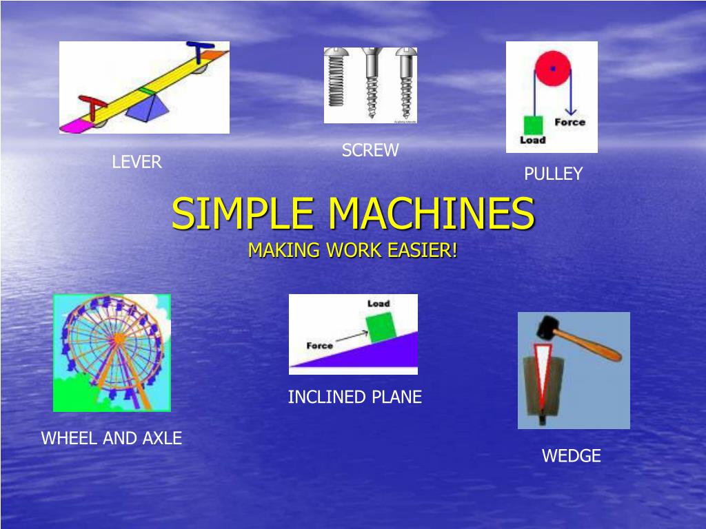 PPT - SIMPLE MACHINES MAKING WORK EASIER! PowerPoint Presentation, free ...