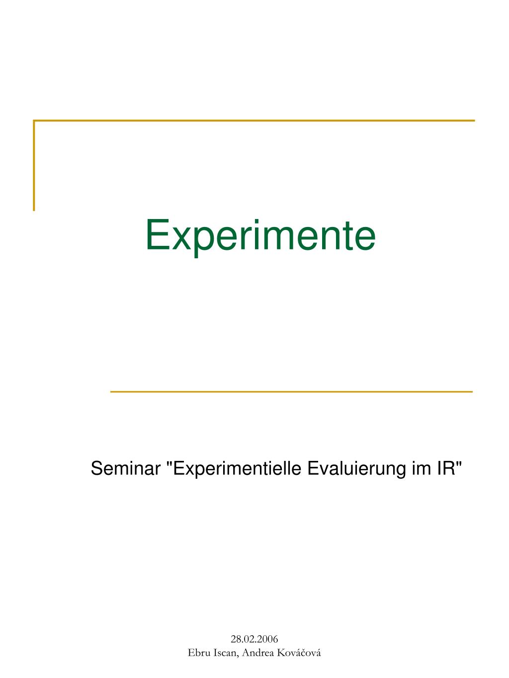 PPT - Experimente PowerPoint Presentation, free download - ID:3823786