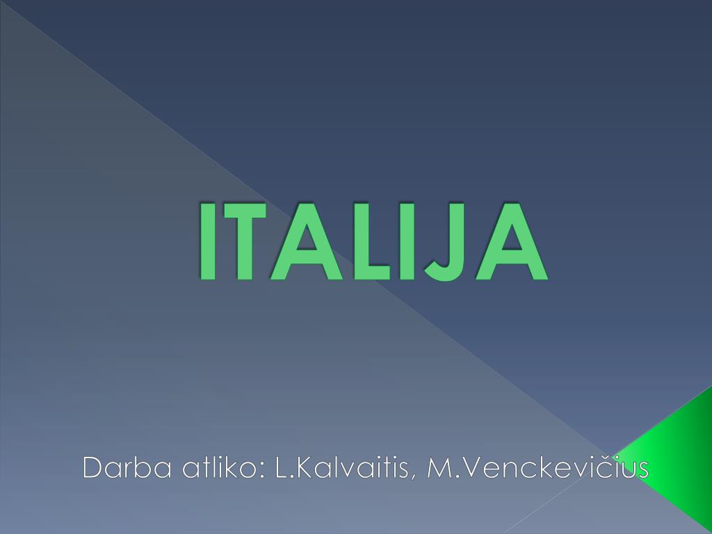 PPT - I TALIJA PowerPoint Presentation, free download - ID:3823908