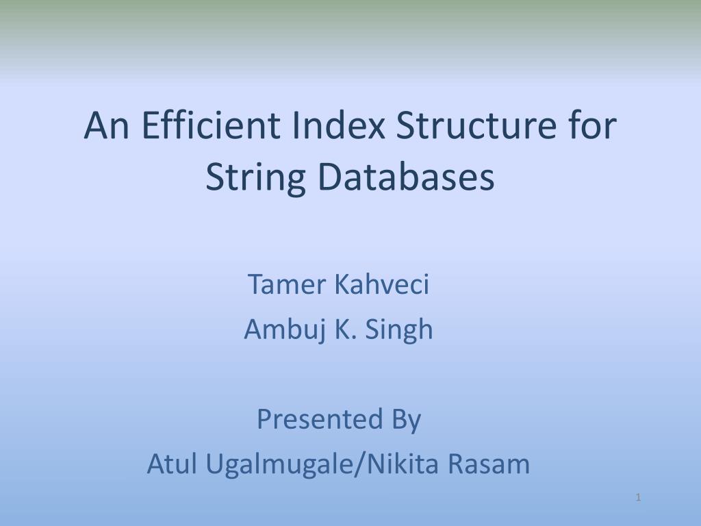 Ppt An Efficient Index Structure For String Databases Powerpoint Presentation Id3824627