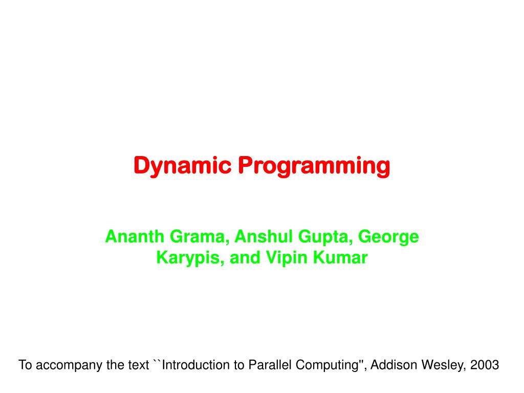 PPT - Dynamic Programming PowerPoint Presentation, free download - ID ...